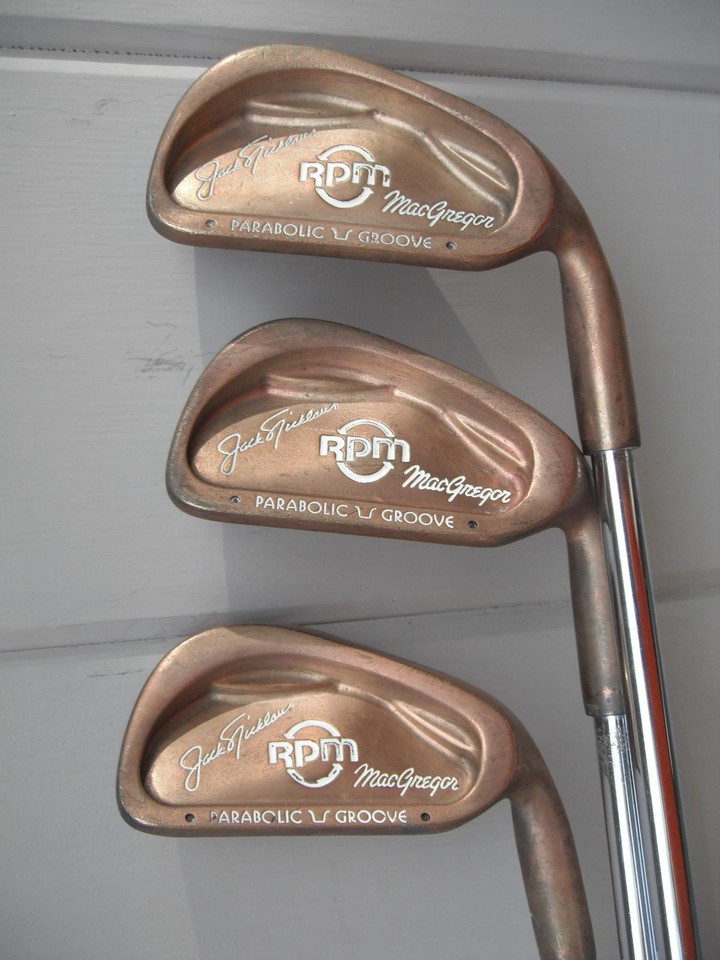MacGregor Jack Nicklaus RPM Parabolic Groove 2-P,S vintage golf irons ...