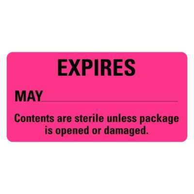 Expires May Sterile Labels | eBay
