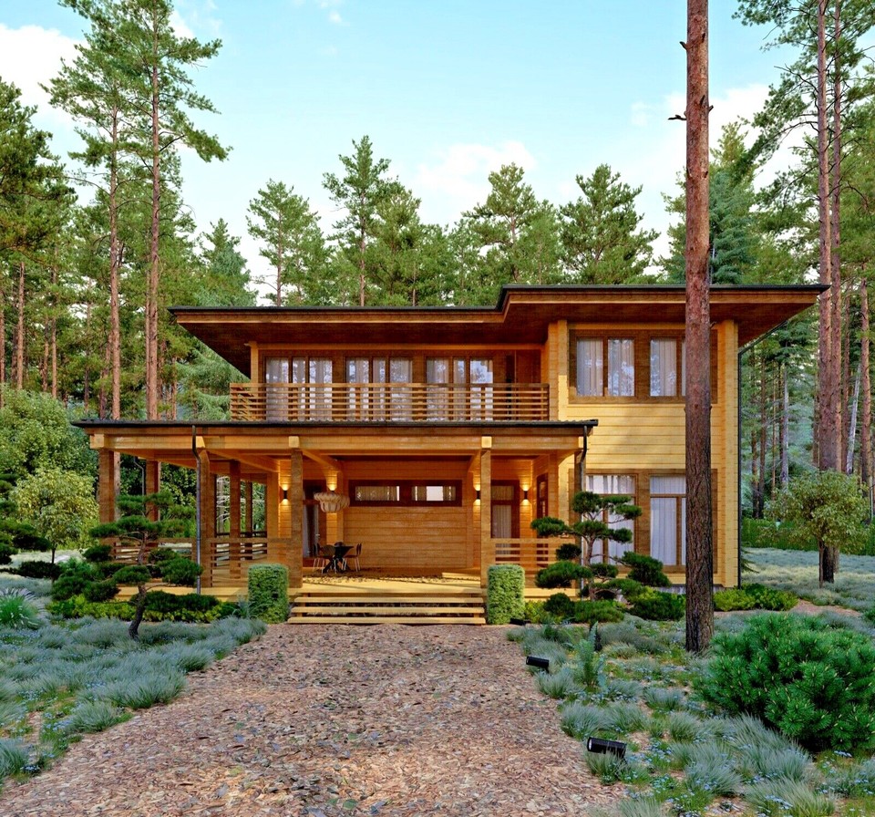 2917 SQ.FT ECO SOLID TIMBER AIRTIGHT PANEL HOUSE KIT. MASS WOOD CLT ...