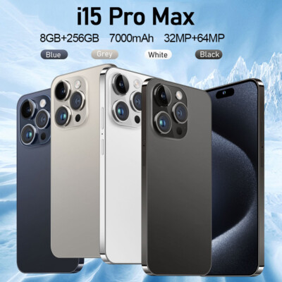 NEW i15 Pro Max 256GB Smartphone 5G Fully Unlocked Android Dual SIM ...