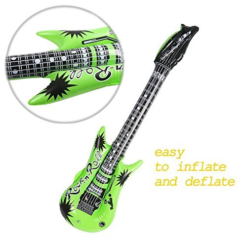 35 Inch Rock Star Inflatable Guitar Assorted Color for Children Party ...
