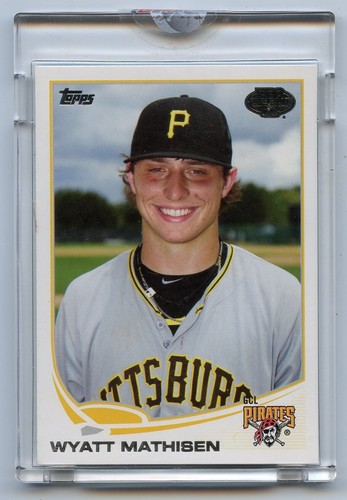 TOPPS VAULT BLANK BACK UNCIRCULATED WYATT MATHISEN 2013 TOPPS PRO DEBUT ...