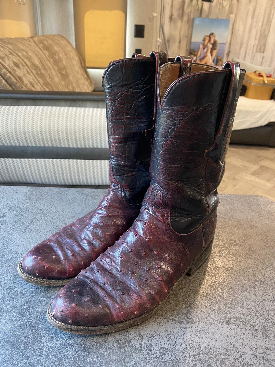 Lucchese Ostrich Roper Boots