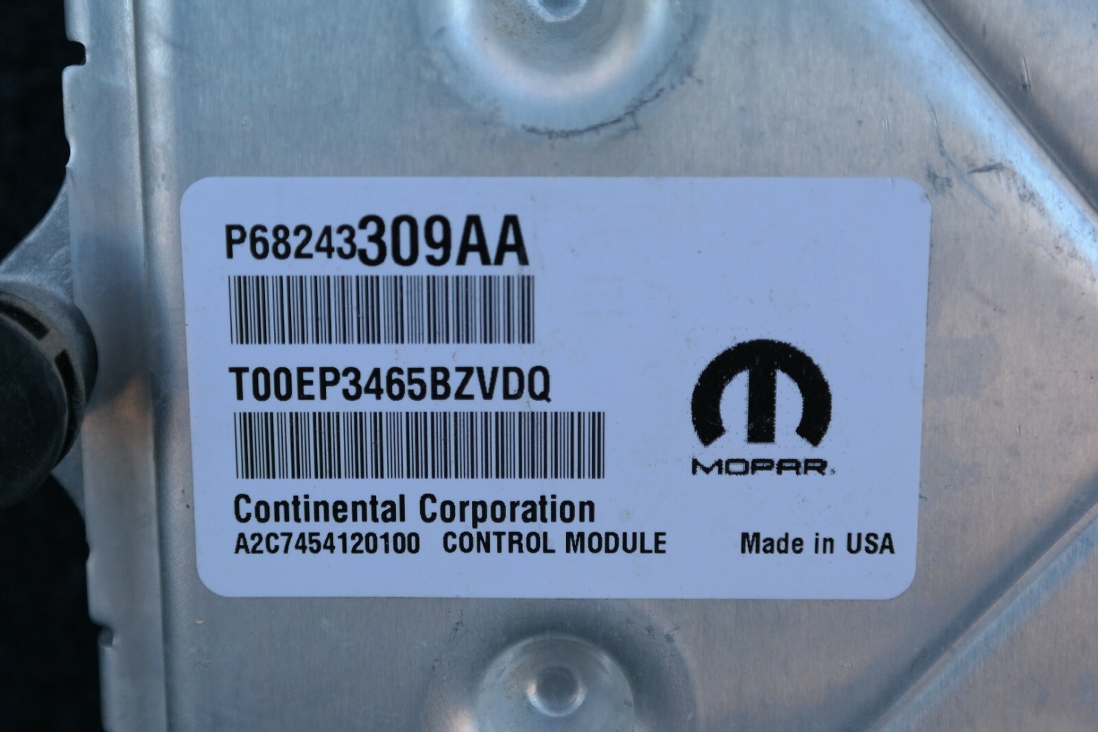 2016 Dodge Challenger 68243309AA Computer Engine Control ECU Module ...