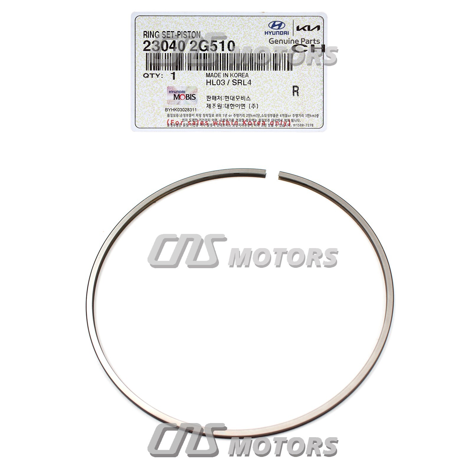 GENUINE Engine Piston Rings STD for 2013-2021 Kia Optima Sorento ...