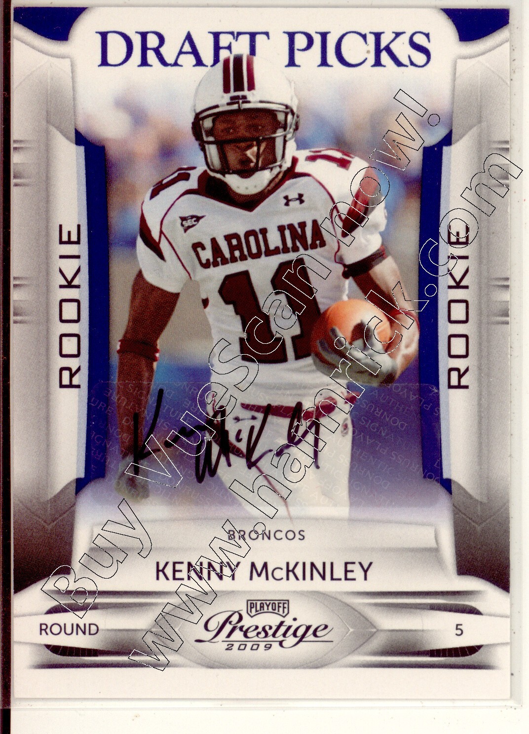 kenny mckinley rc rookie draft auto autograph carolina gamecocks ...