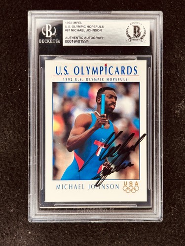 Michael Johnson autographed signed autograph 1992 U.S. Olympic Hopefuls ...