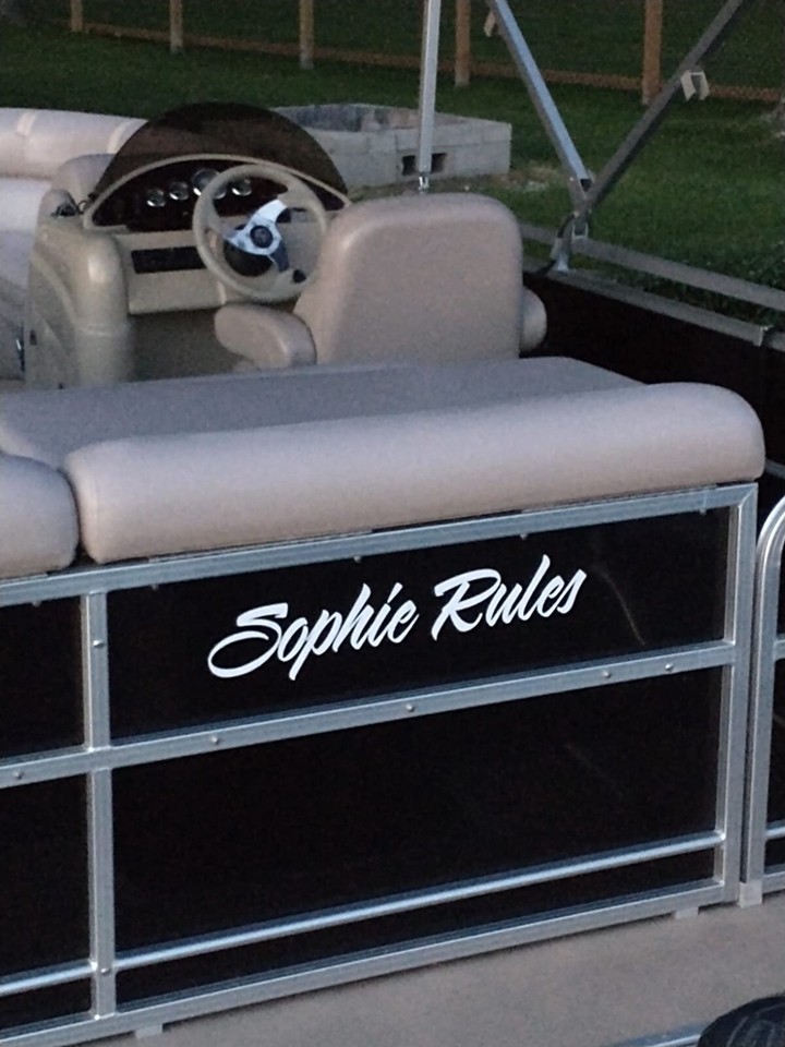Boat Name Decal 8x48" / Custom Hull Graphic / Premium Marine Vinyl ...