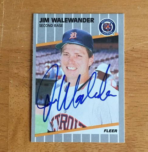 Jim Walewander Detroit Tigers Signed Autograph 1989 Fleer Baseball Card ...