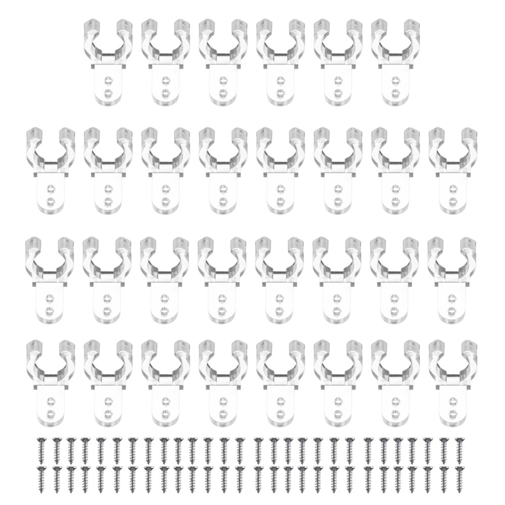 100 Pcs LED Light Clips Clamps Fix Strip Round Second Line | eBay