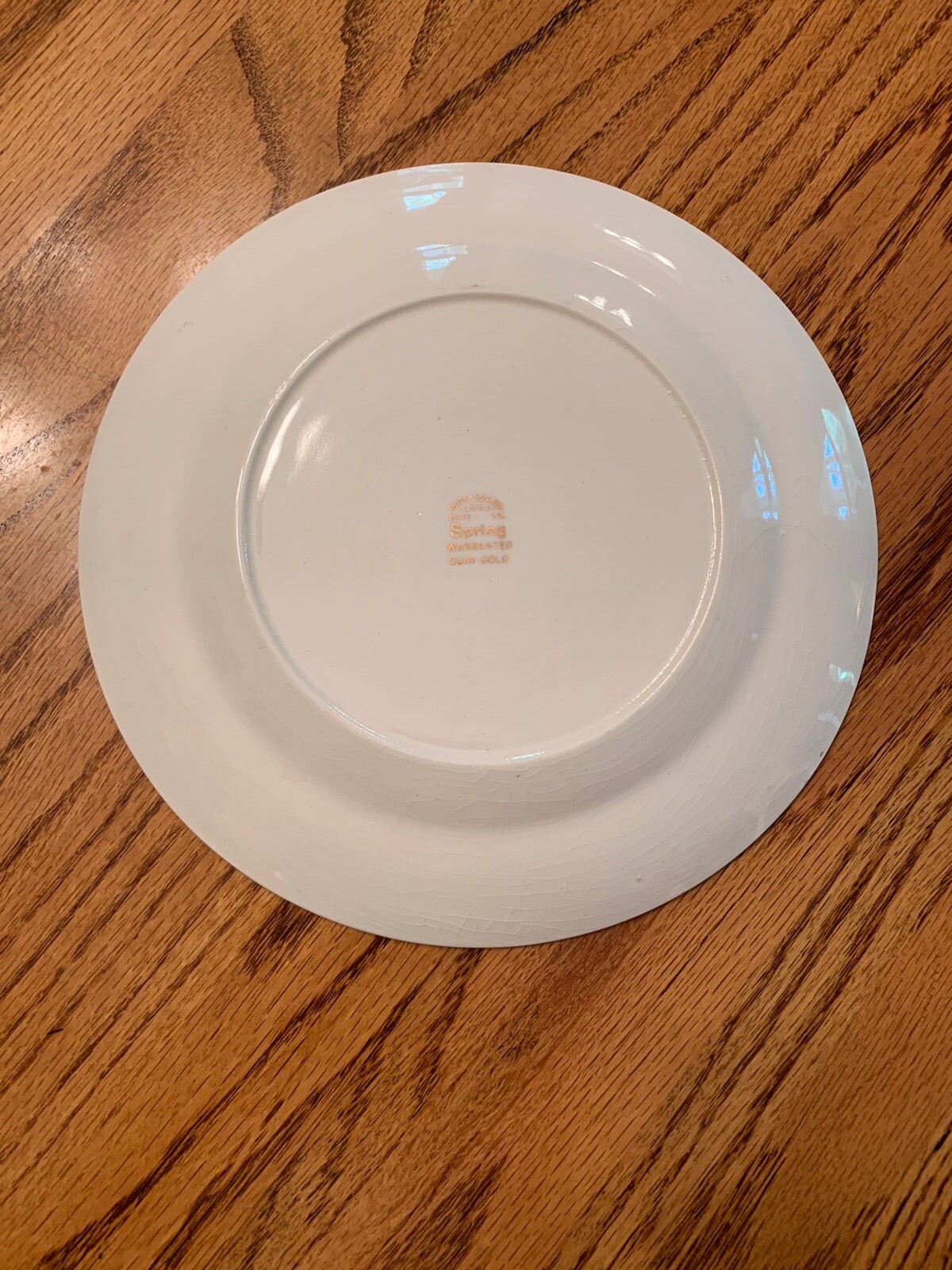 VTG 1940s POPE GOSSER "SPRING" PATTERN 8 1/2" SALAD PLATE-COIN GOLD ...