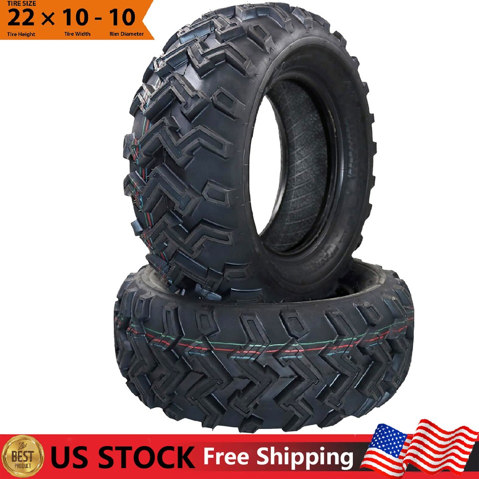 ATV Tires, 4PR All Terrain 22x10-10 QD115 ATV UTV Trail Sand Mud Off ...