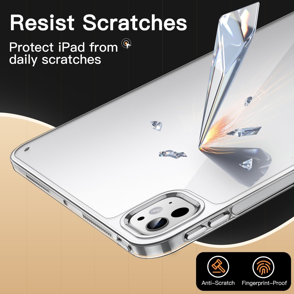 JETech Clear Case for iPad Pro 11-Inch M5/M4 2025/2024 (6th/5th ...