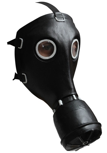 Zombie Holocaust Germ Warfare Ghoulish Deluxe Adult Latex Black Gp-5 ...