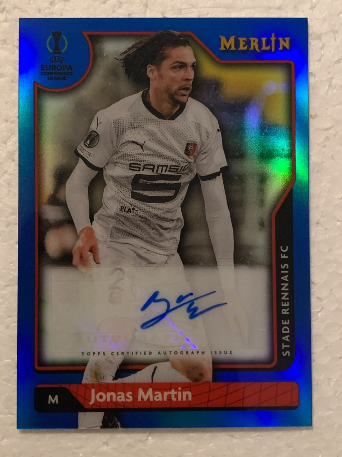JONAS MARTIN - 2021-22 TOPPS MERLIN CHROME - AUTOGRAPH AUTO BLUE ...