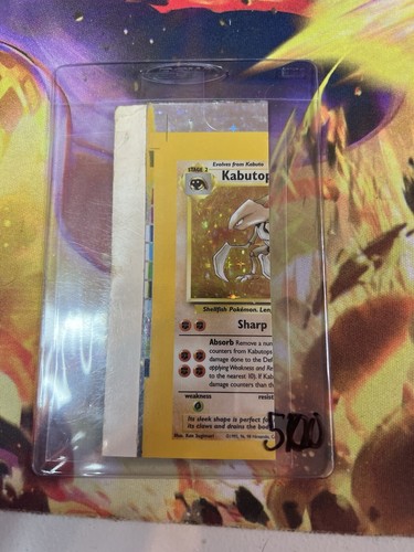 Pokemon Uncut Sheet NFC Miscut Error Kabutops & Raichu Test Print Cards ...