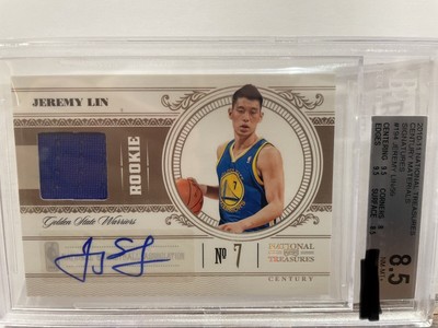 Jeremy Lin 2010-11 National Treasures RC Auto Signatures Jersey #194 ...