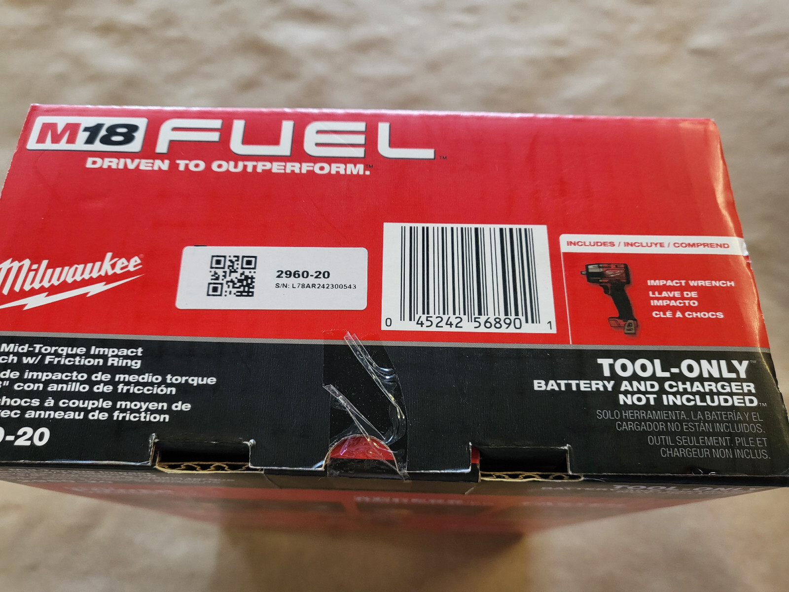 Milwaukee 2960-20 M18 FUEL 18V 3/8" Impact Wrench - Red for sale online ...