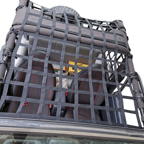 3PCS Black Car Roof Hammock Trunk Mesh Cargo Net For Jeep Wrangler TJ ...