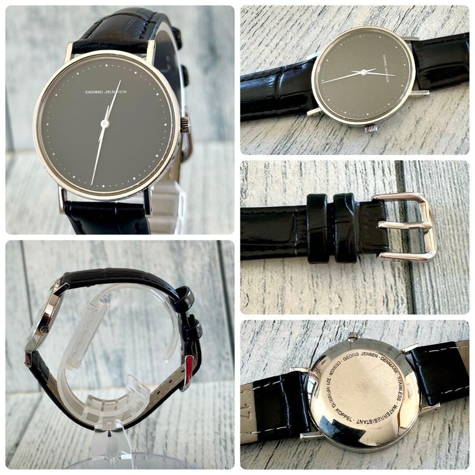 George Jensen Watch 321 Koppel Black Used | eBay UK