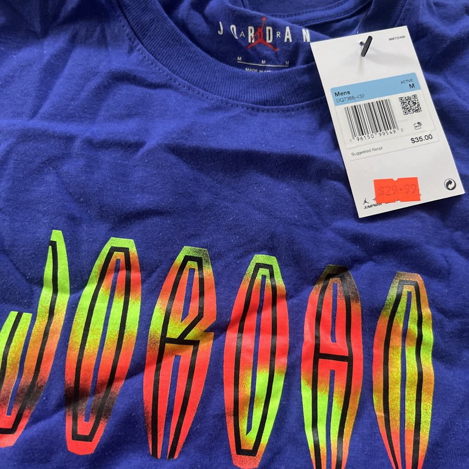 NWT Men’s Jordan Jumpman Flight MVP Wordmark T Shirt Concord Sz M $35 ...