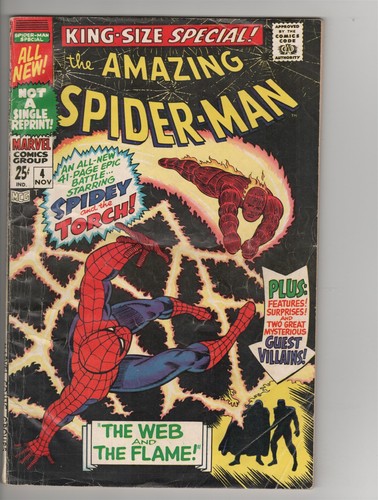 Amazing Spider-Man Annual #4 Lee/Lieber Human Torch Mysterio,Wizard | eBay