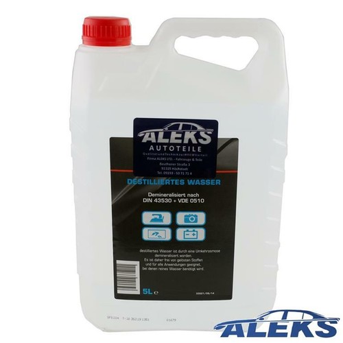 5 Liter destilliertes reines demineralisiertes Wasser DIN 43530 +VDE ...