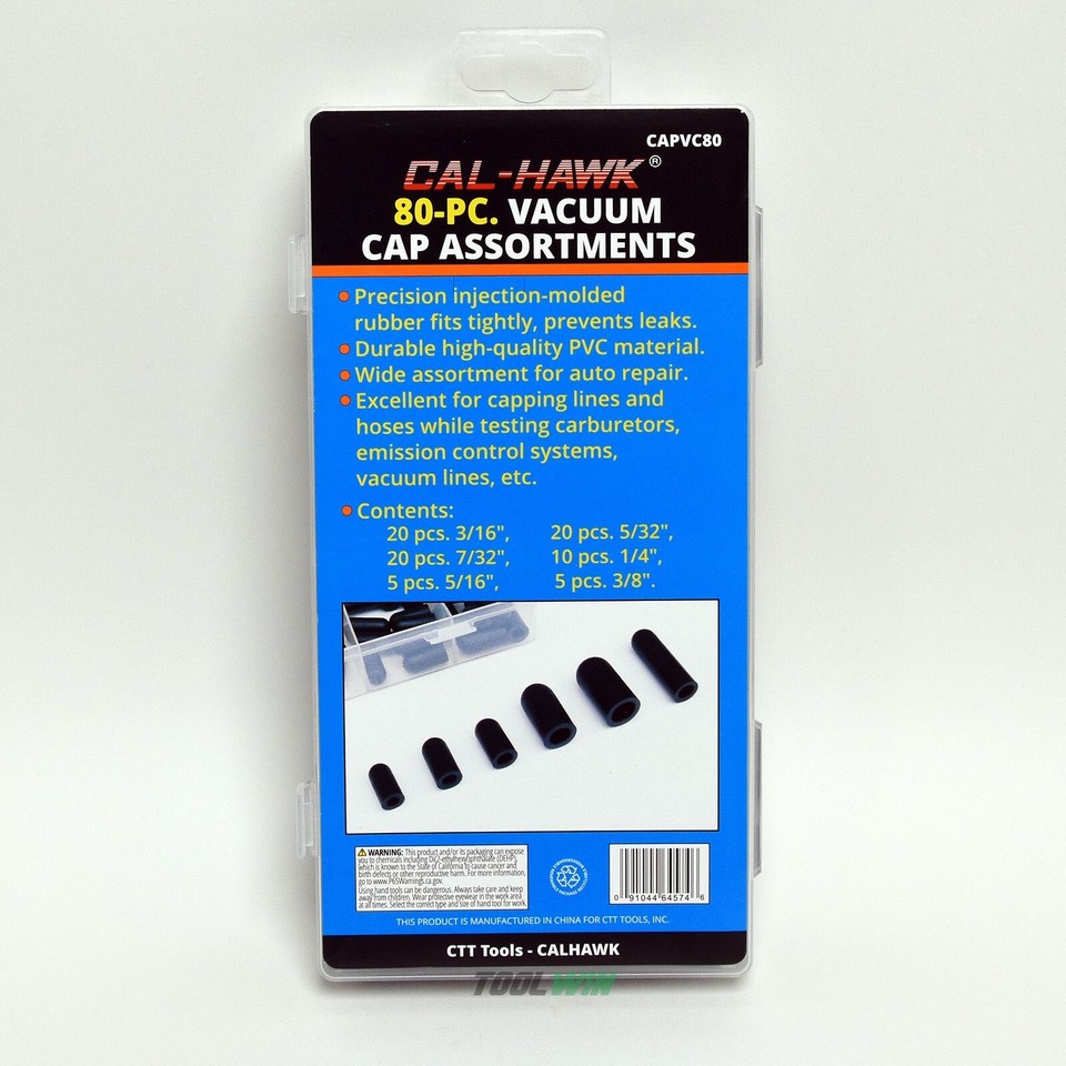 80 pc Vacuum Cap Plug Assortment Set Intake Rubber Vacuum Lines ...