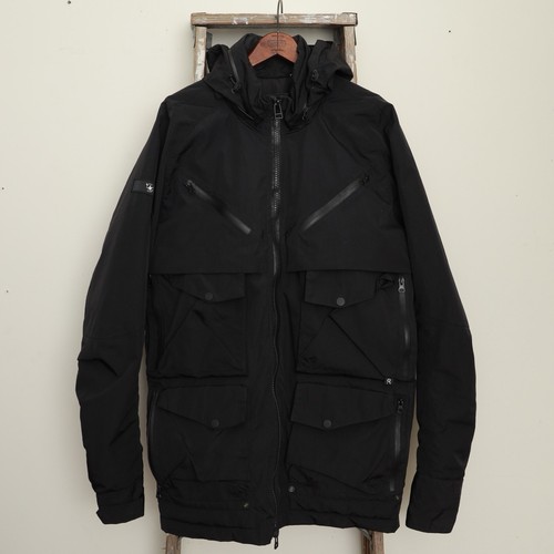 Riot Division 10 Convertible Pocket Black Cargo Jacket Packable Hood ...