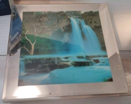 First Motion Sounds Light Up Mirror Framed Waterfall Picture 17"x 16" w ...