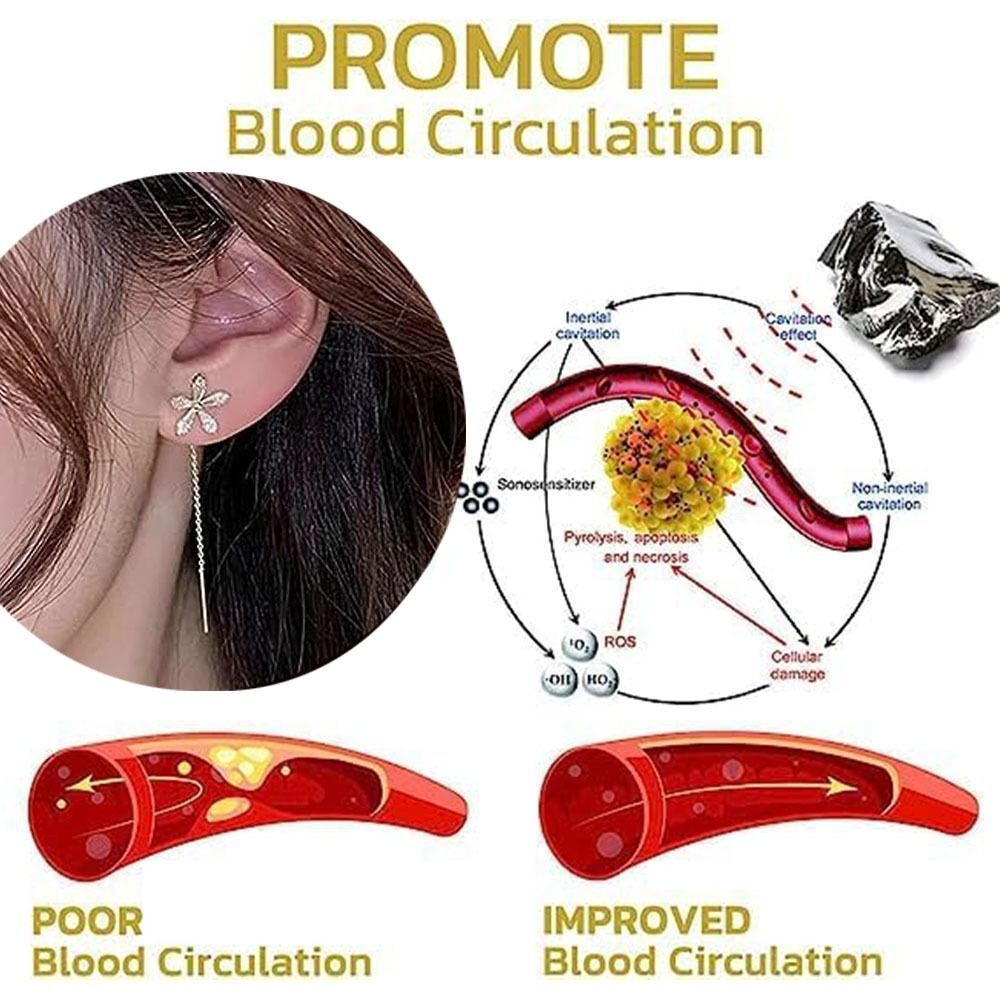 3Pairs Jewelry Lymphatic Drainage Ear Stud Slimming Acupuncture ...