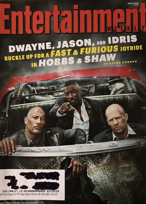 Entertainment Weekly Magazine July 5, 2019 Dwayne Johnson Jason Statham ...
