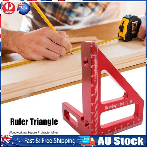 Woodworking Square Protractor Miter Triangle Ruler Layout Tools (Red ...