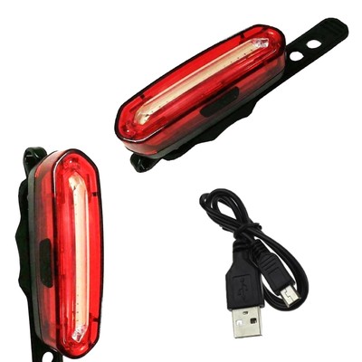 Bicycle USB Rechargeable LED Bright Bike Lights Rear Red White ...