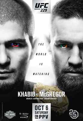 Fight Poster UFC 229 Conor McGregor vs. Khabib Nurmagomedov 11X16 | eBay