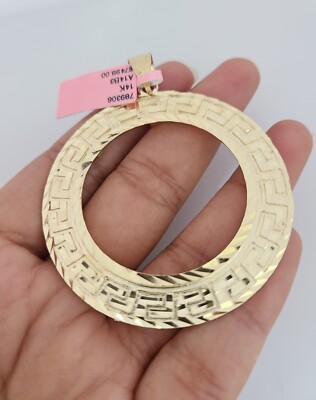 Real 14k Yellow Gold Bezel Charm Pendant Round Mexican Centenario Coin ...