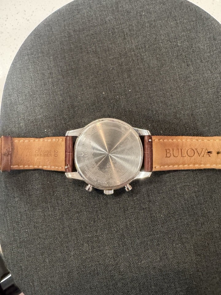 Bulova Sutton Men's Chronograph Blue Dial Stainless Steel Quartz Watch ...