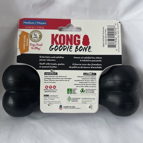 KONG Extreme Goodie Bone Power Chewers Durable Treat Stuffable Dog Chew ...
