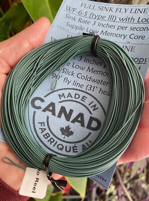 6wt (type 3) full sink fly line (with loops) lake line | eBay