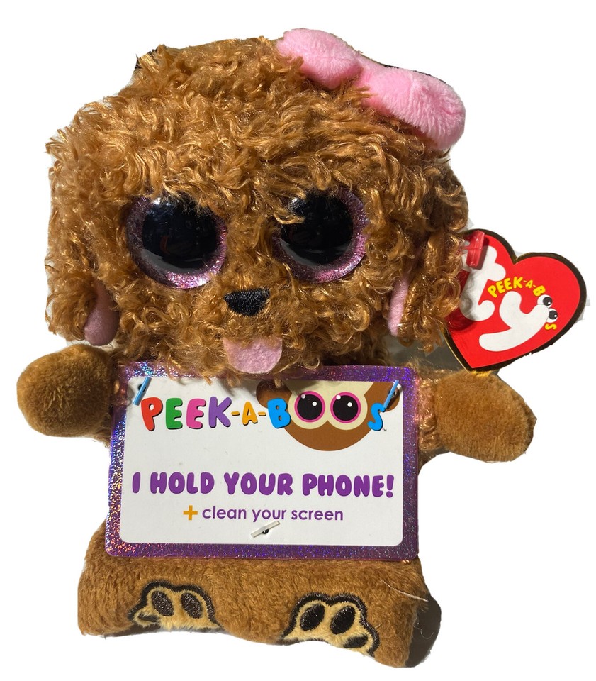 Ty PEEK-A-BOO ~ Zelda ~ Puppy Dog ~Nwt ~ Holds Your Phone ~~ Retired ...
