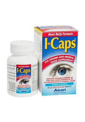 ICaps Lutein and Zeaxanthin Formula 30 Tablets pack,100 % Genuine Long ...