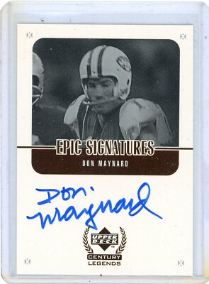 DON MAYNARD 1999 Upper Deck CENTURY LEGENDS FOOTBALL #MY Autograph *ON ...