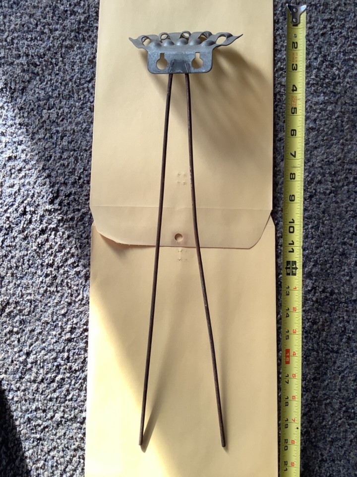 Vintage 3/8" Flag Holder Holds 5 Flags Wall Mount Old Bracket Steel USA ...