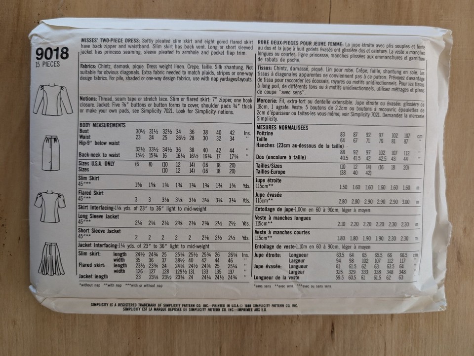 Simplicity 9018 Easy Women's Two Piece Dress Pattern Size 10-14 Uncut ...