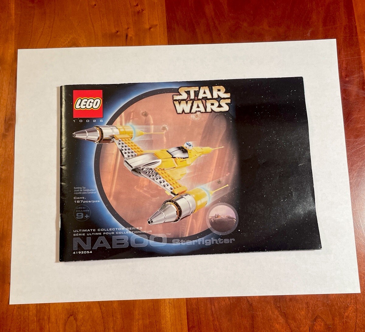 Lego 10026 Star Wars Naboo Starfighter 100% Complete 9/10 Condition! w ...
