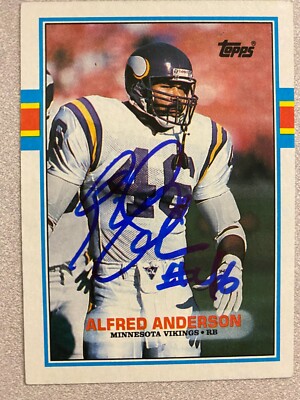 Alfred Anderson signed MINNESOTA VIKINGS card 1989 Topps | eBay