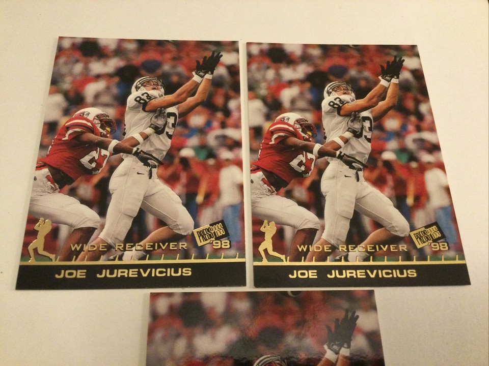Lot (3) Joe Jurevicius 1998 Press Pass Blue & Gold #36 Penn State ...