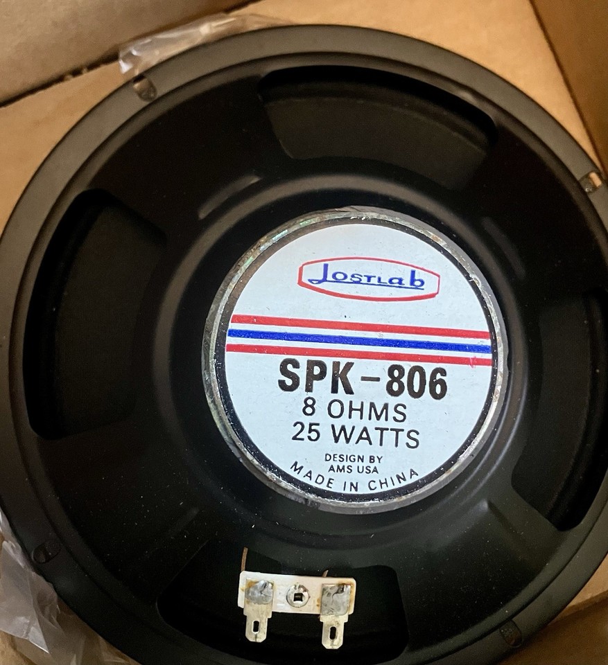 Vintage Pair Jostlab SPK-806 Speakers, 8" Inch Woofer NOS 8 Ohm 25 ...