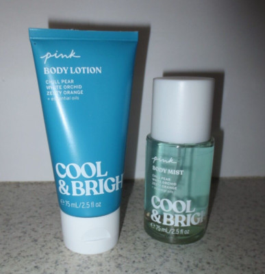 Victoria's Secret PINK Cool & Bright Mist & Lotion set 2.5 oz Travel ...