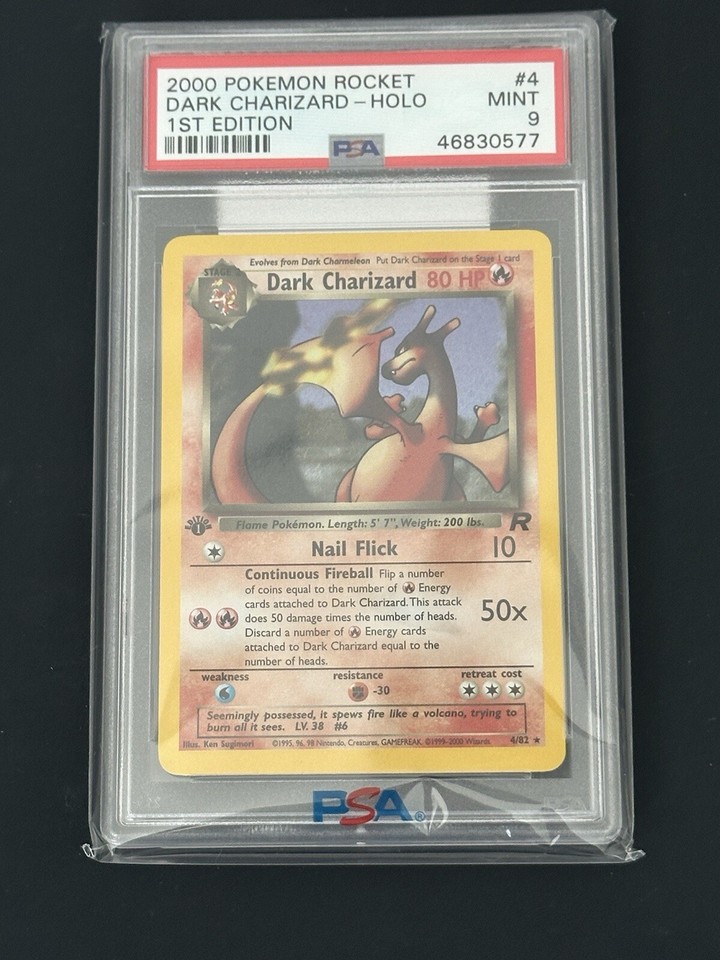 Pokemon Team Rocket 1st Edition Dark Charizard 4/82 PSA 9 | eBay